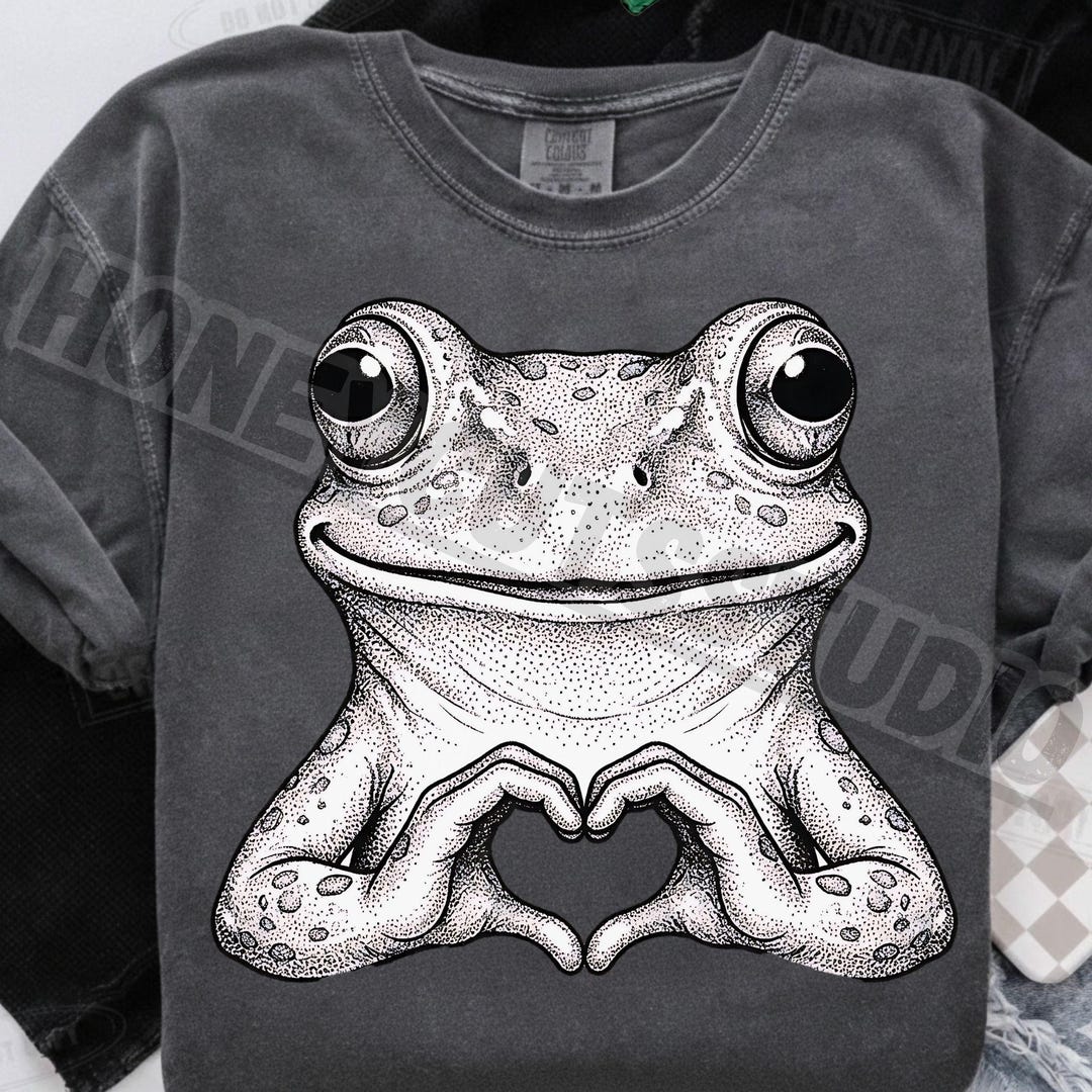 Valentine Frog PNG, Cute Frog PNG, Frog Love Clipart, Valentine Animal ...