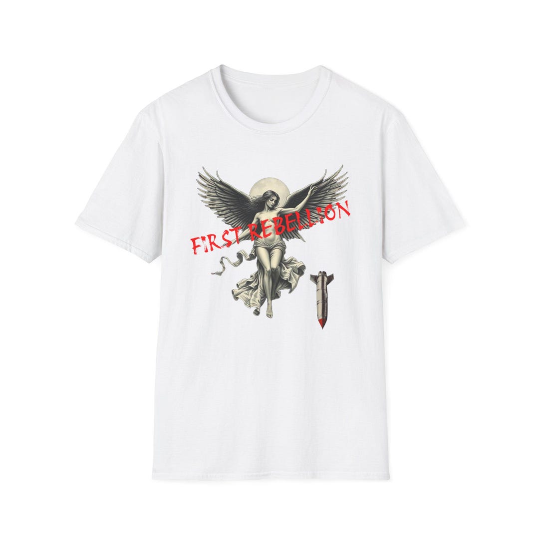 Angel First Rebellion Soft Style T-shirt, Fallen Angel Bomb Drop Tee ...