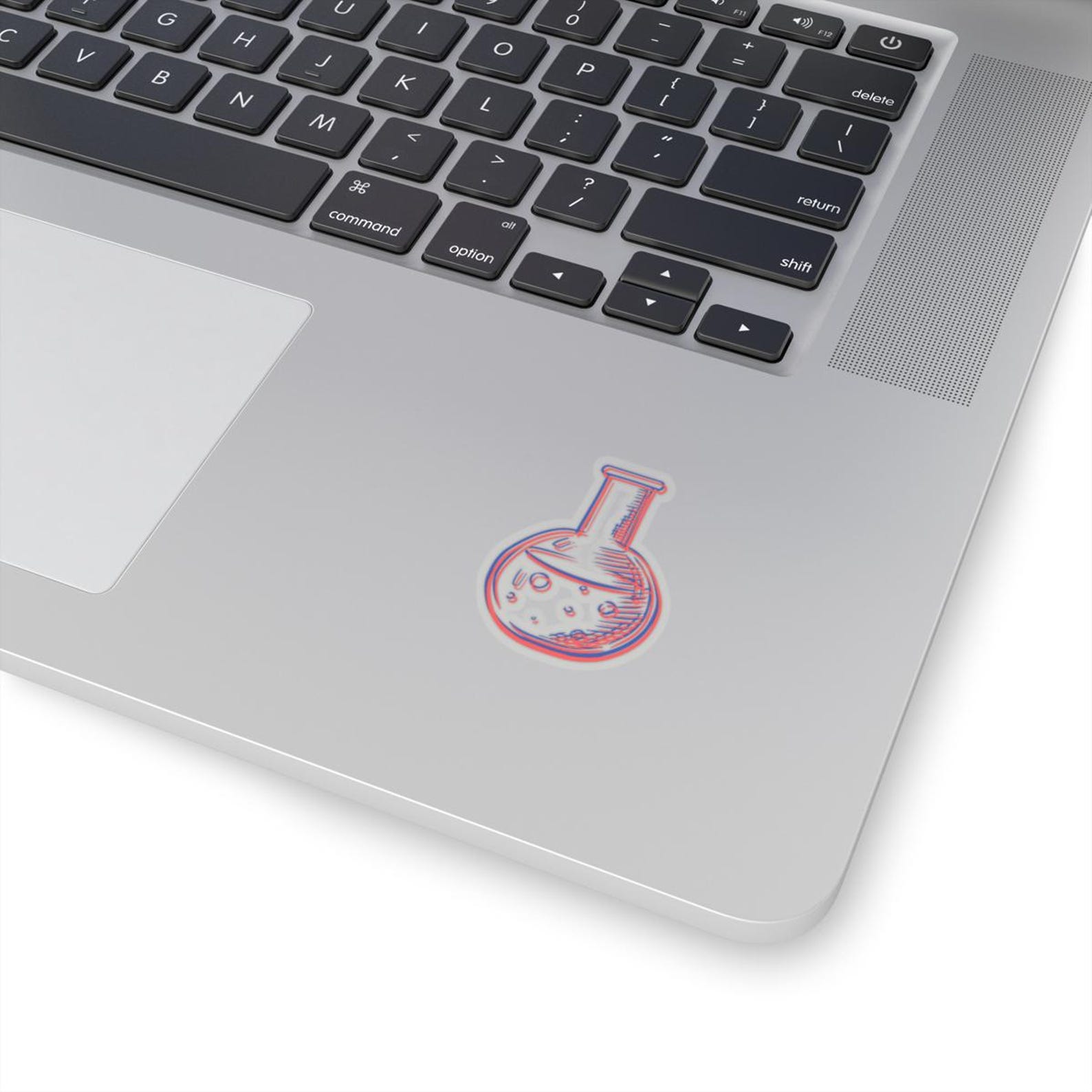 Flask Science Themed Sticker, 3D Illusion Red/blue Sticker, Fun Decals ...