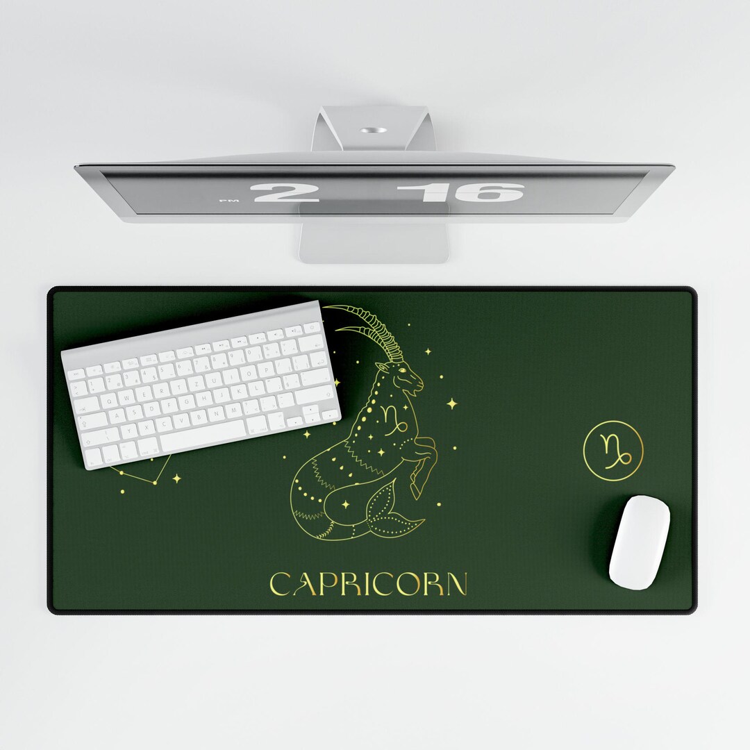 Capricorn Zodiac Sign Desk Mat-aesthetic Spiritual Astrology Work Mat ...