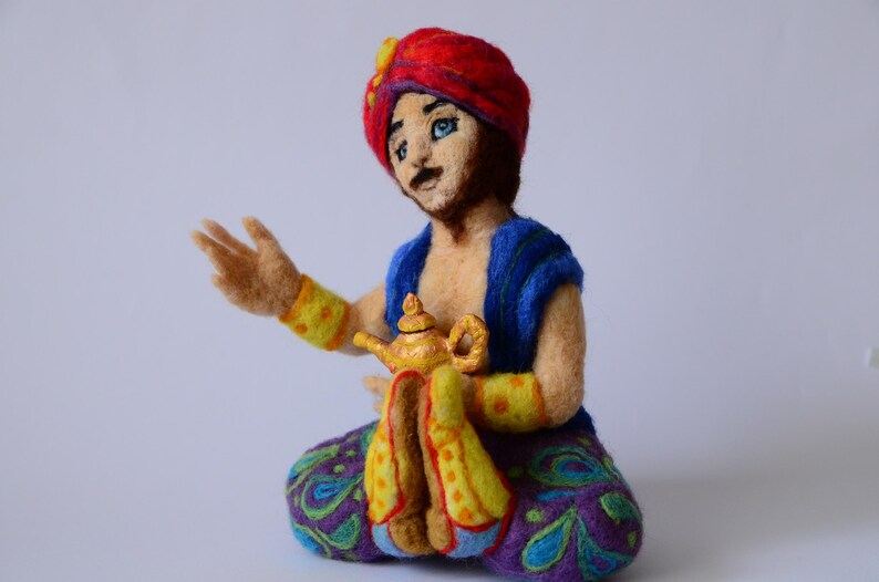 Wool Sculpture, Needle Felted Genie, Wool Genie, Sculpture Genie ...