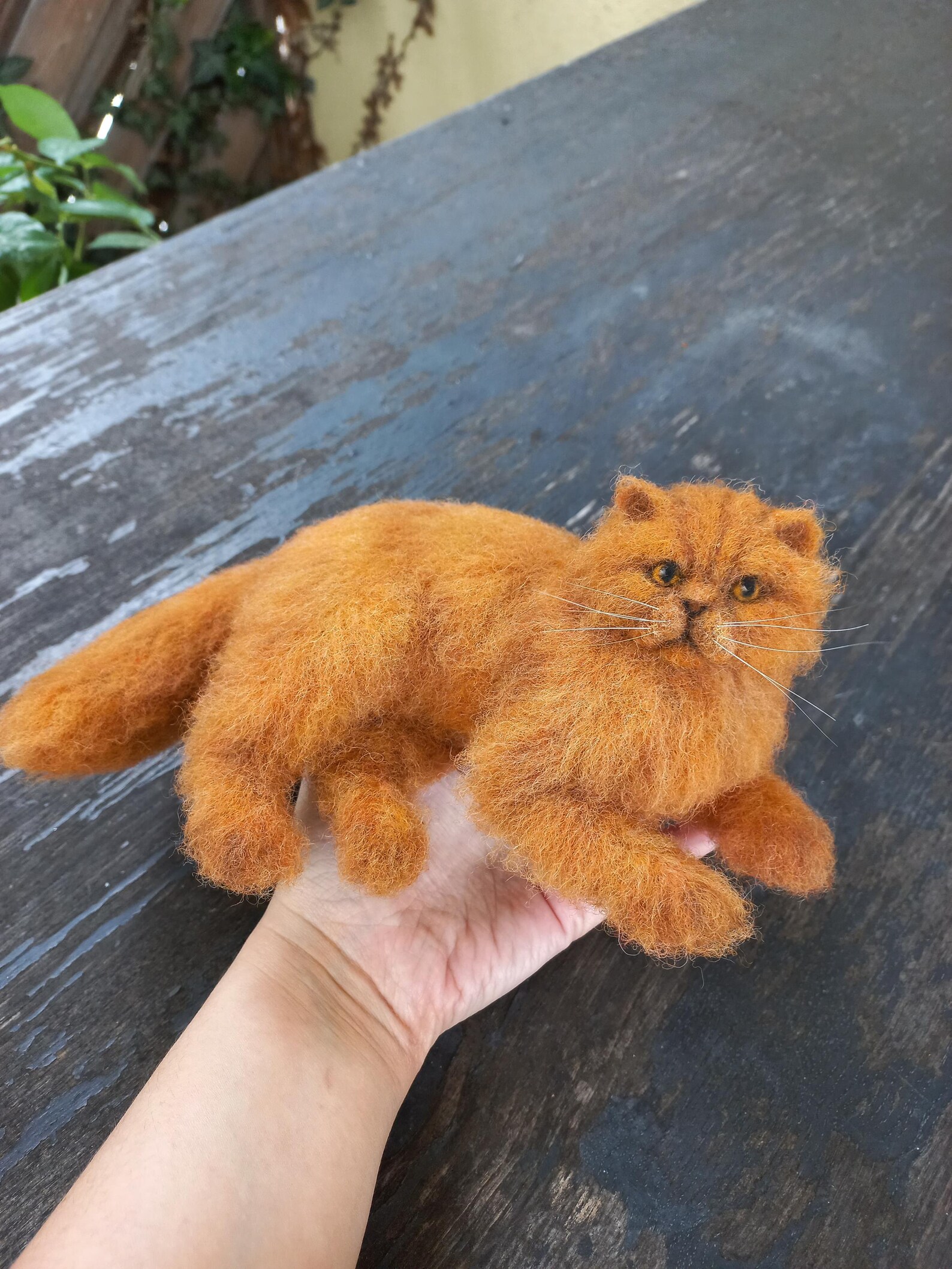 Wool Sculpture Needle Felted Cat Wool Cat Felting Cat Miniature Animal ...