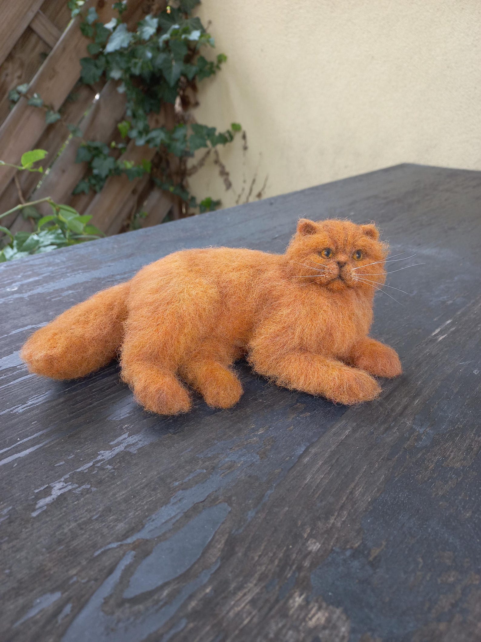 Wool Sculpture Needle Felted Cat Wool Cat Felting Cat Miniature Animal ...