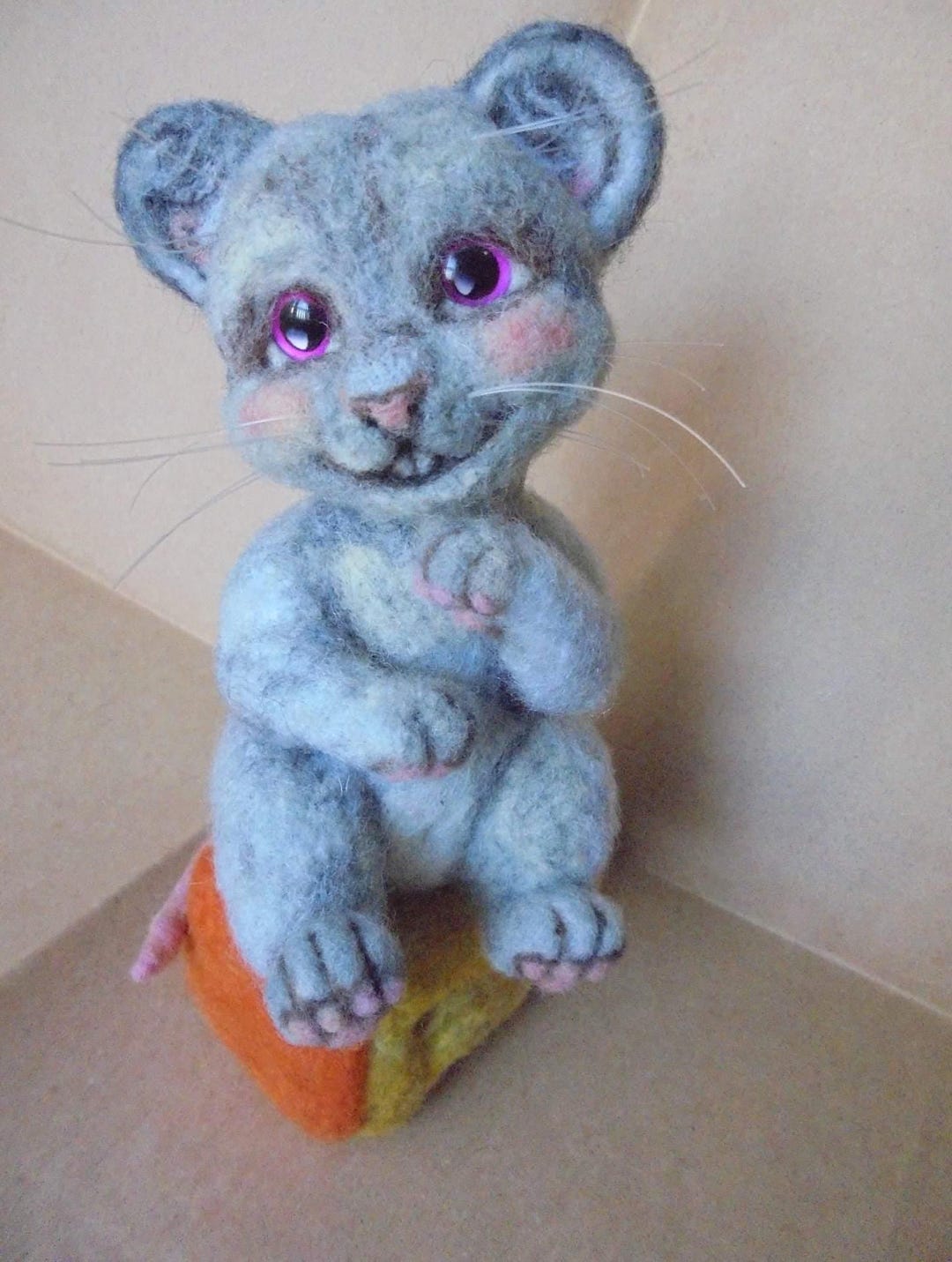 Felt Mouse and Cheese Felting Wool Mouse — Handmade Product With Love ...