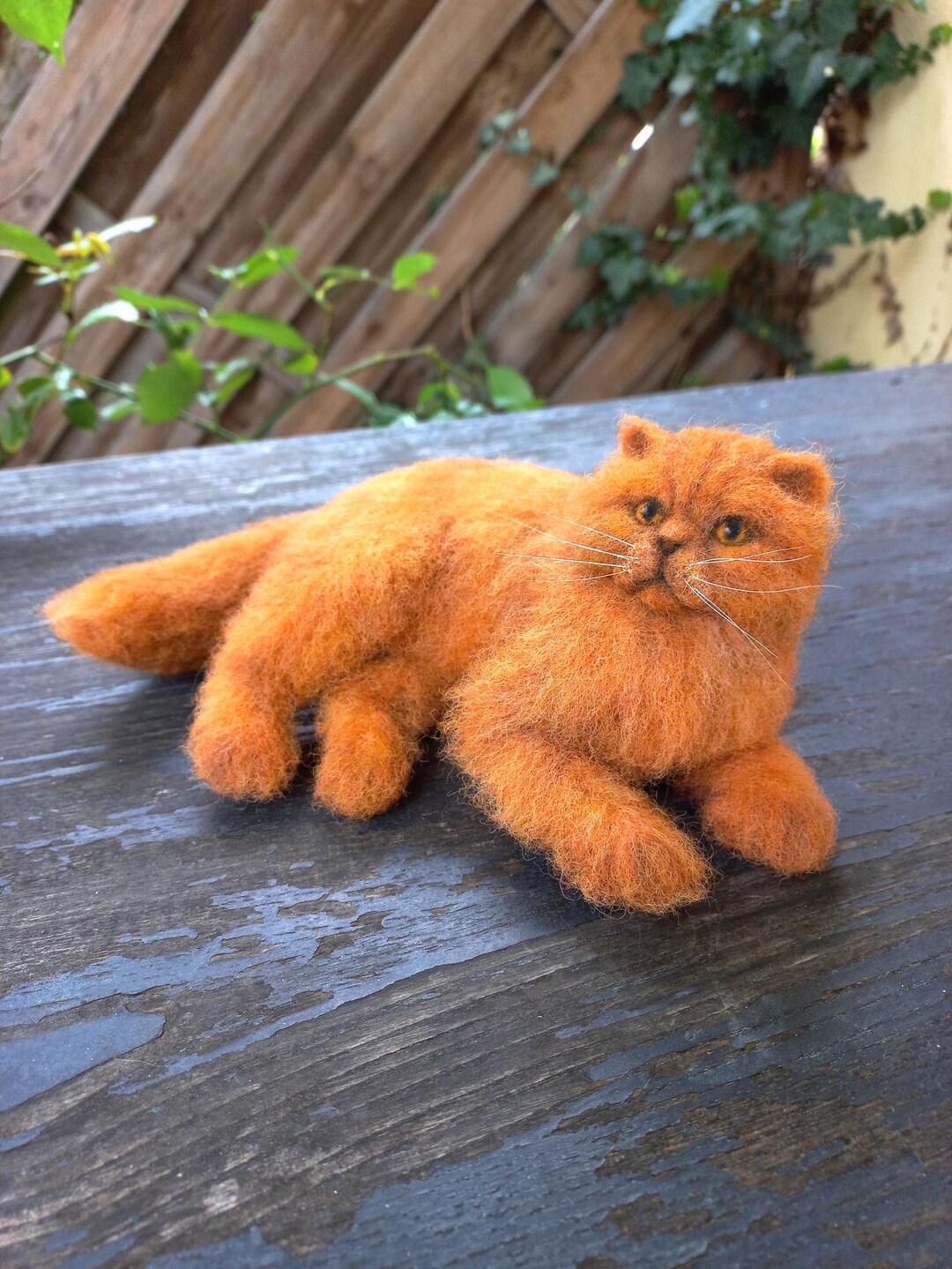 Tiny Cat Sculpture Realistic Cat Statue of Wool Needle Felted Cat ...