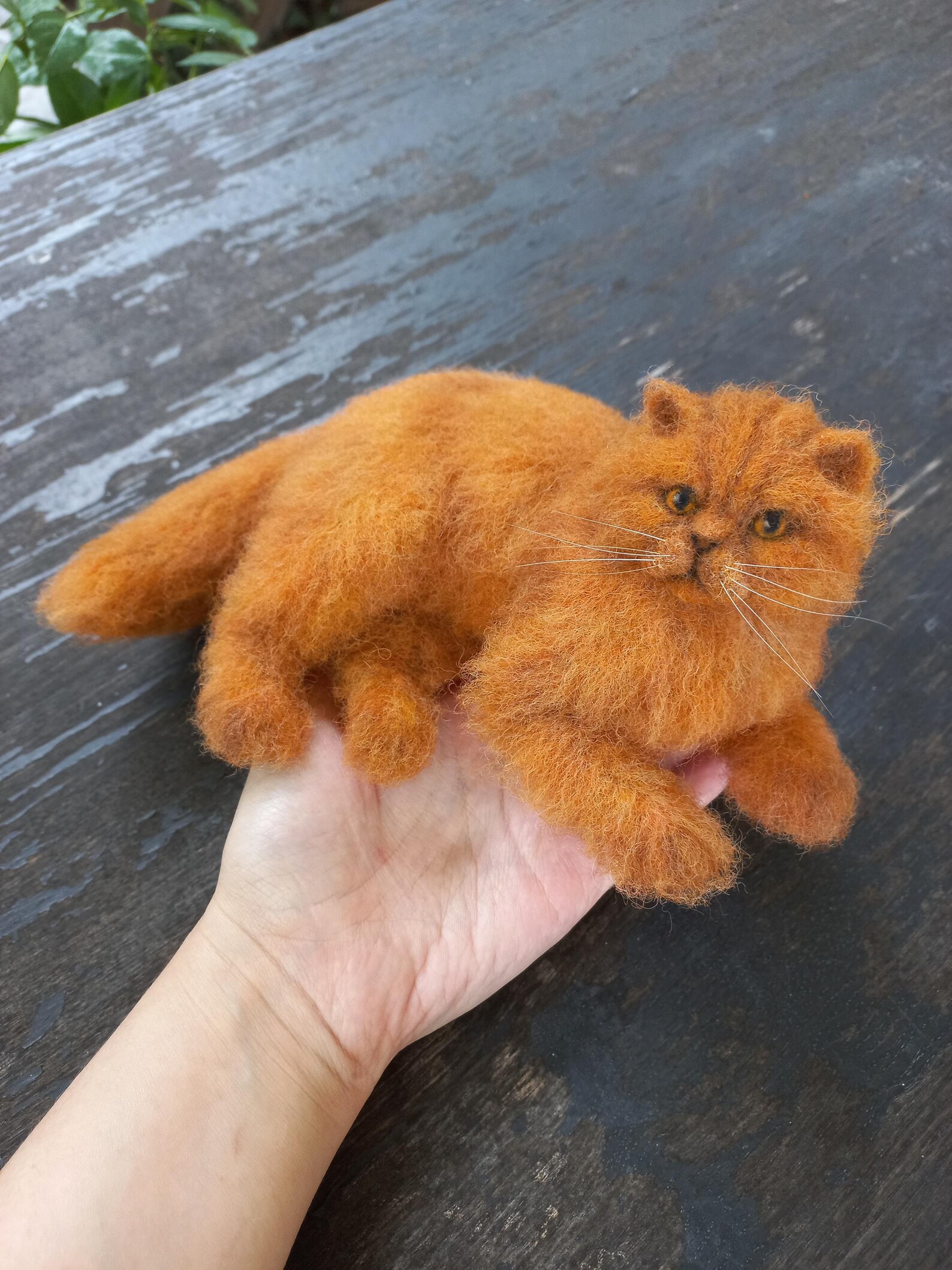 Wool Sculpture Needle Felted Cat Wool Cat Felting Cat Miniature Animal ...