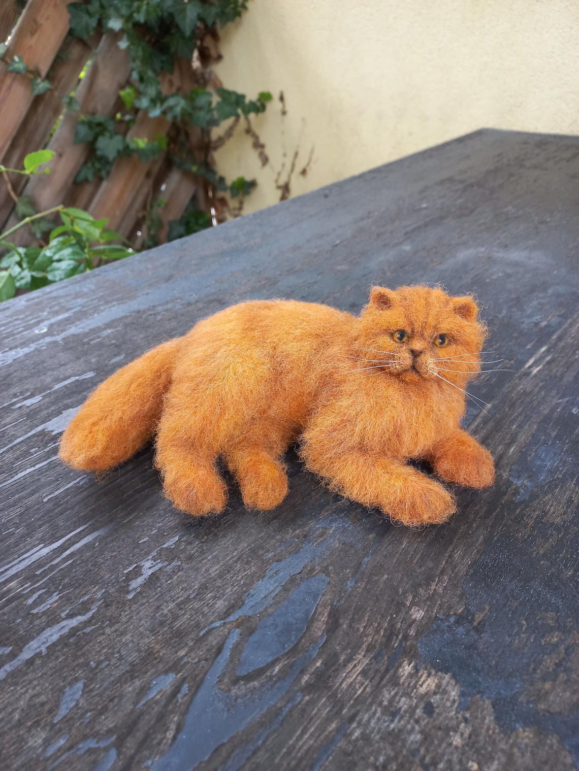 Wool Sculpture Needle Felted Cat Wool Cat Felting Cat Miniature Animal ...