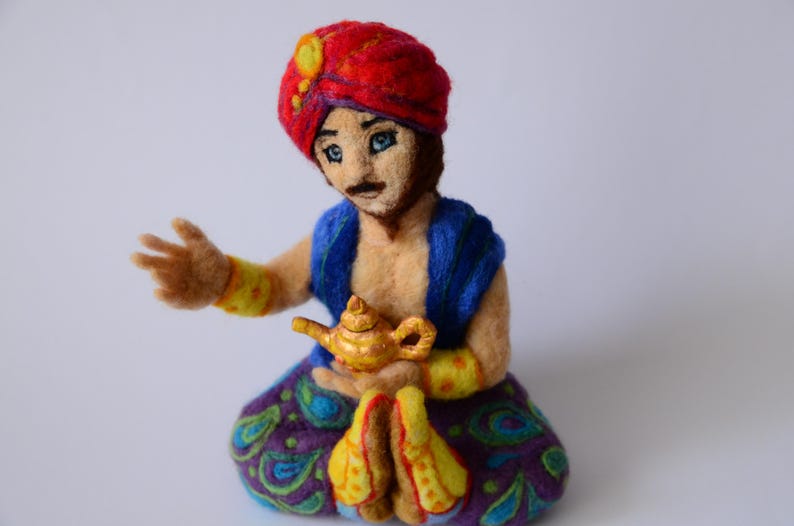 Wool Sculpture, Needle Felted Genie, Wool Genie, Sculpture Genie ...
