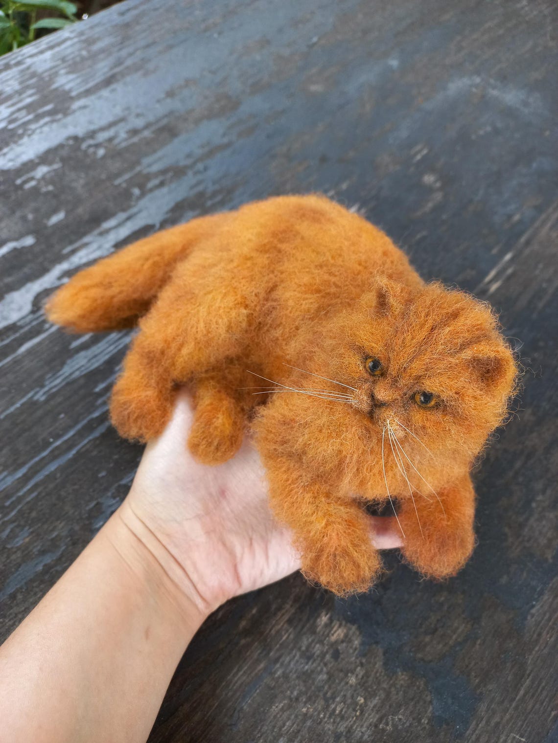 Wool Sculpture Needle Felted Cat Wool Cat Felting Cat Miniature Animal ...