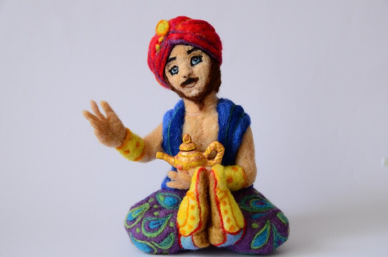 Wool Sculpture, Needle Felted Genie, Wool Genie, Sculpture Genie ...