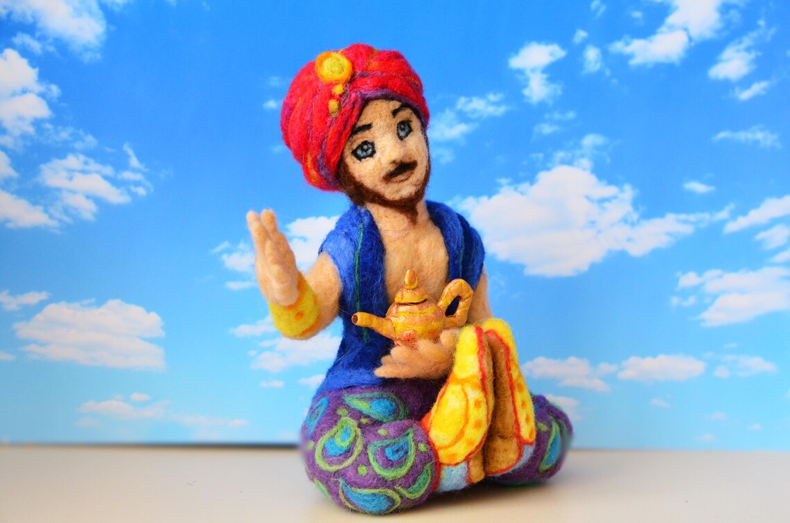 Wool Sculpture, Needle Felted Genie, Wool Genie, Sculpture Genie ...