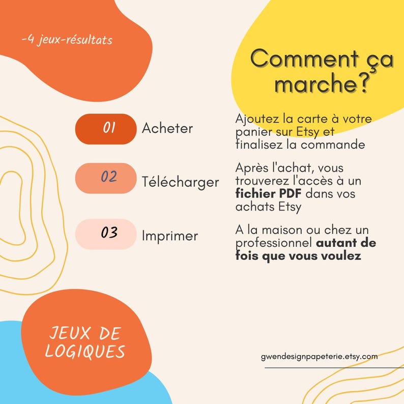 Instantly Printable Logic Puzzle Games for Kids in French, Party ...