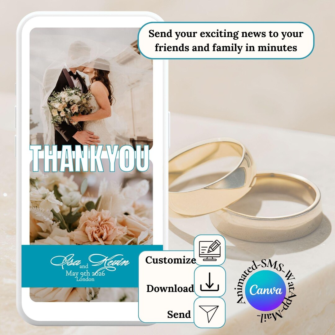 Customizable and Animated Thank You Template, Simple and Romantic ...