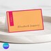 Colorful Printable Place Card Template: DIY Editable Personalized ...