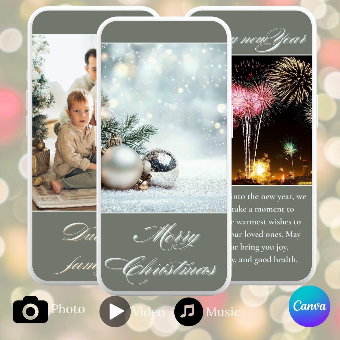 Customizable Animated Greeting Cards, Virtual New Year Card, Digital ...