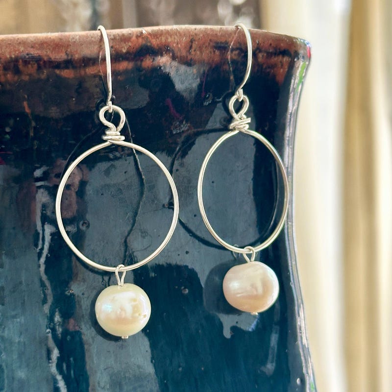 Marisol Silver Pearls - Etsy