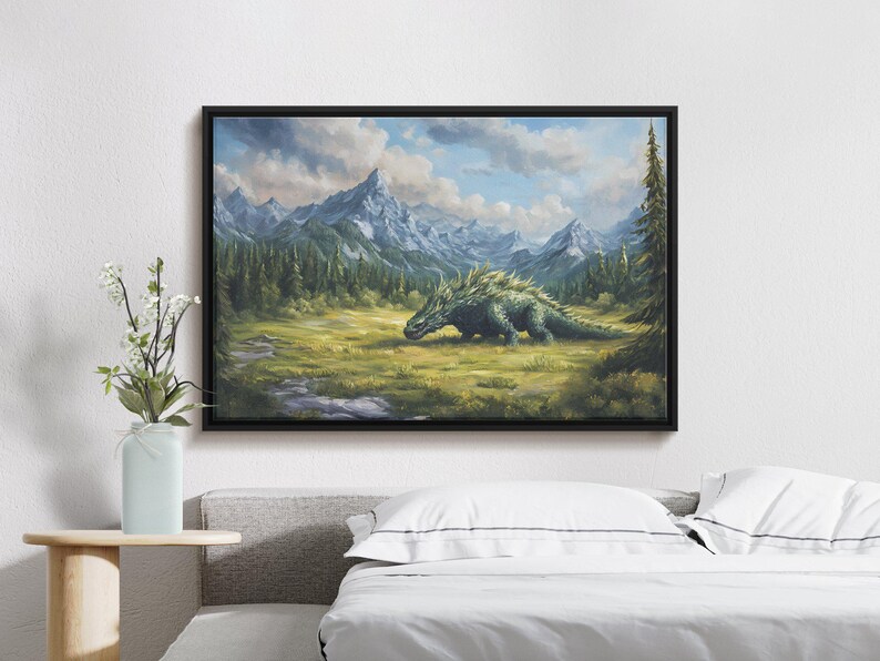 Forest Drake Vintage Landscape Art Print for Digital Download. Scenic ...
