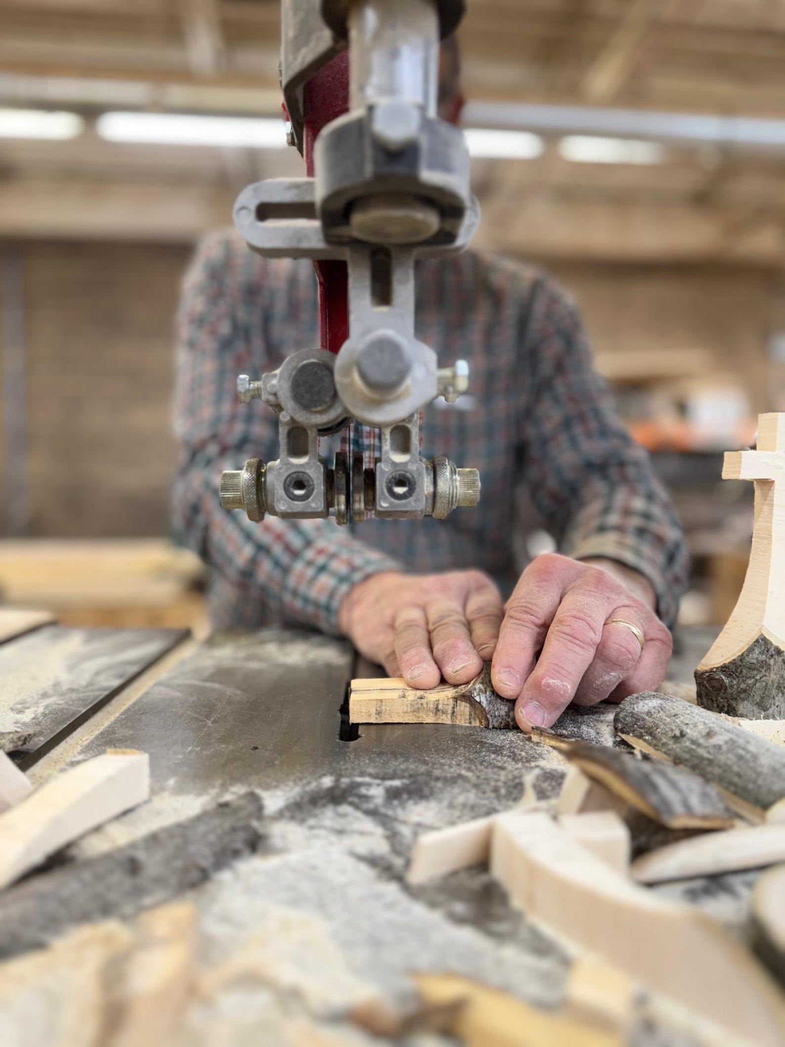 Hand-cut Wooden Cross Unique Mixed Hardwood Decor Live Edge & Clean ...