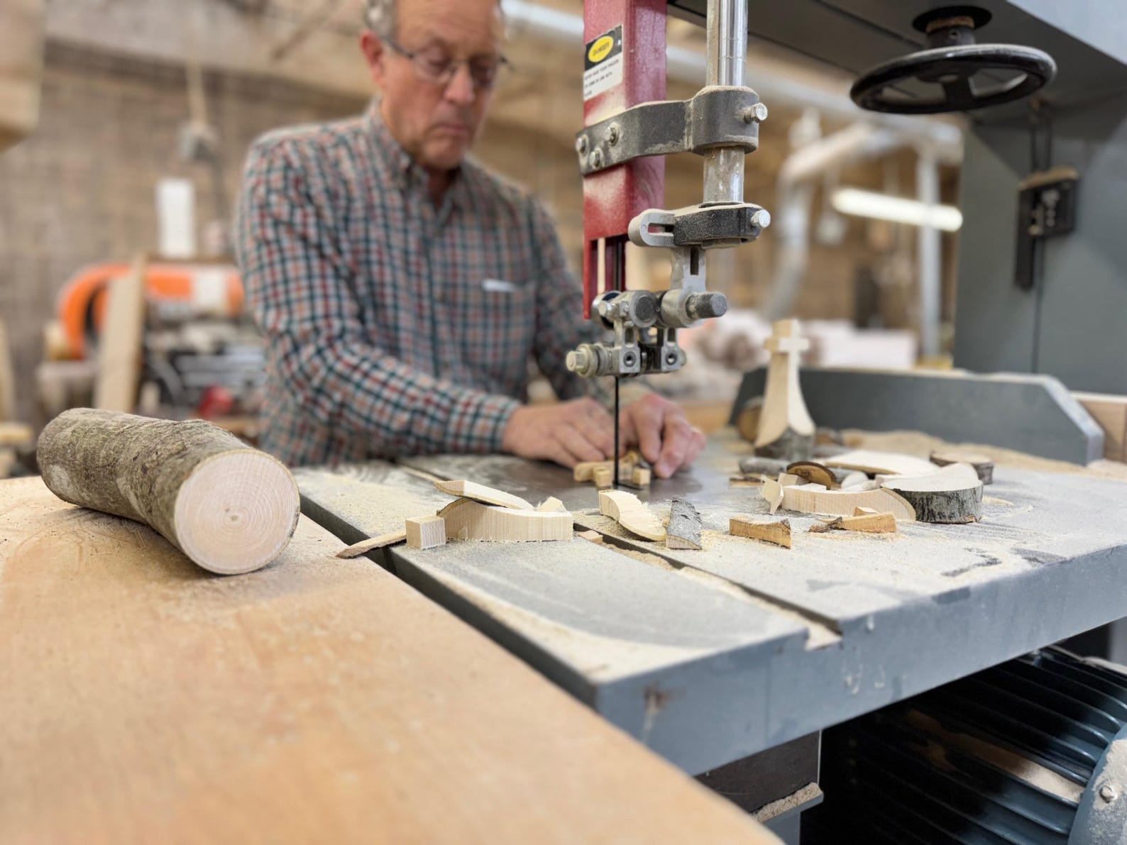 Hand-cut Wooden Cross | Unique Mixed Hardwood Decor | Live Edge & Clean ...