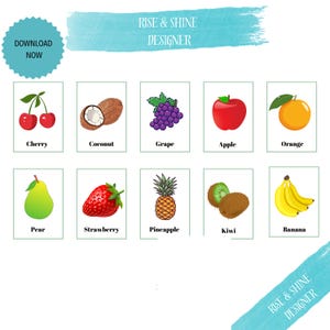 32 Fruit Flashcards | Educational and Printable Cards | Fruit-themed ...