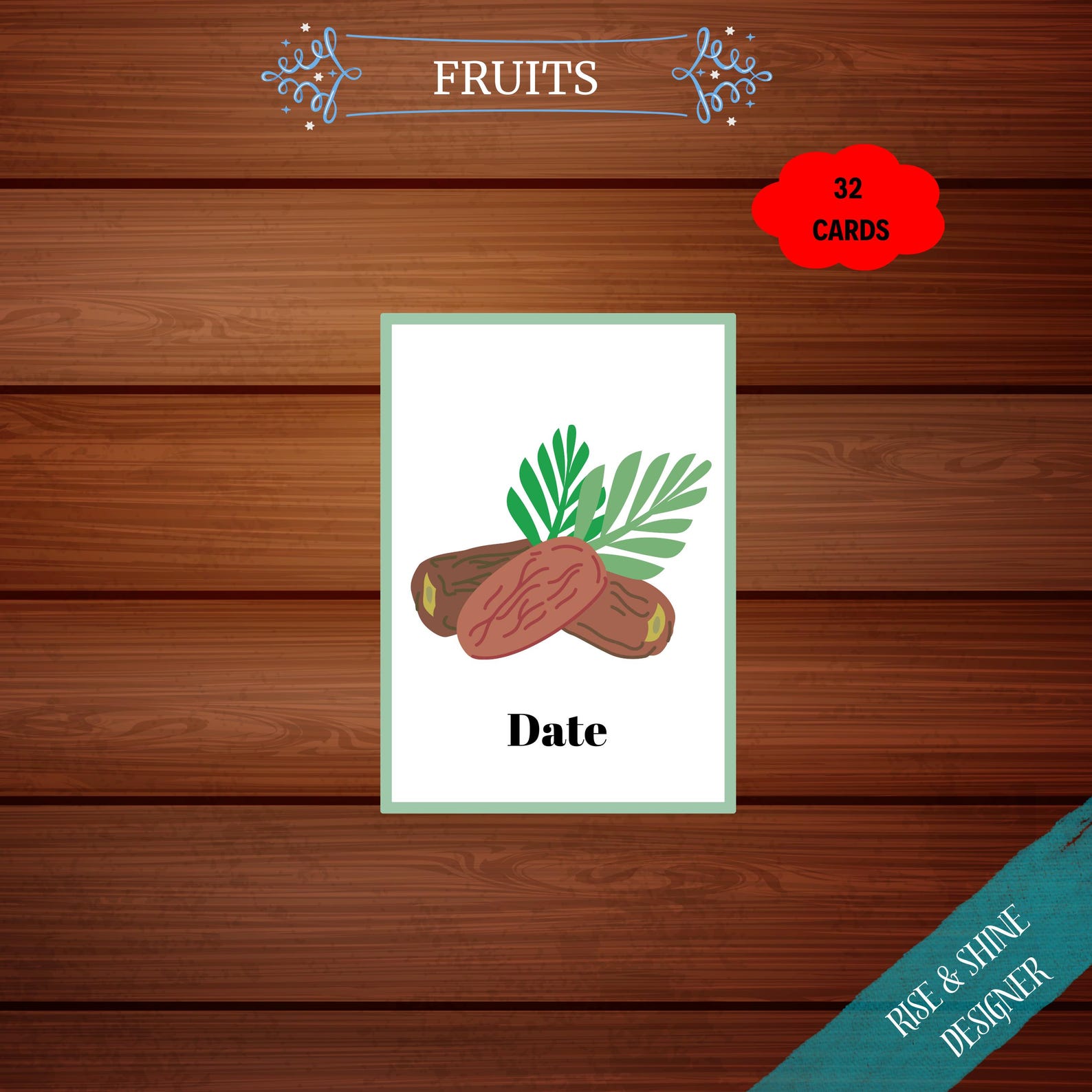 32 Fruit Flashcards | Educational and Printable Cards | Fruit-themed ...