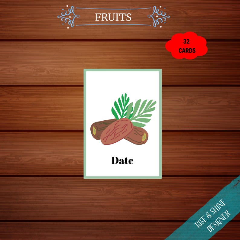 32 Fruit Flashcards | Educational and Printable Cards | Fruit-themed ...
