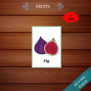 32 Fruit Flashcards | Educational and Printable Cards | Fruit-themed ...