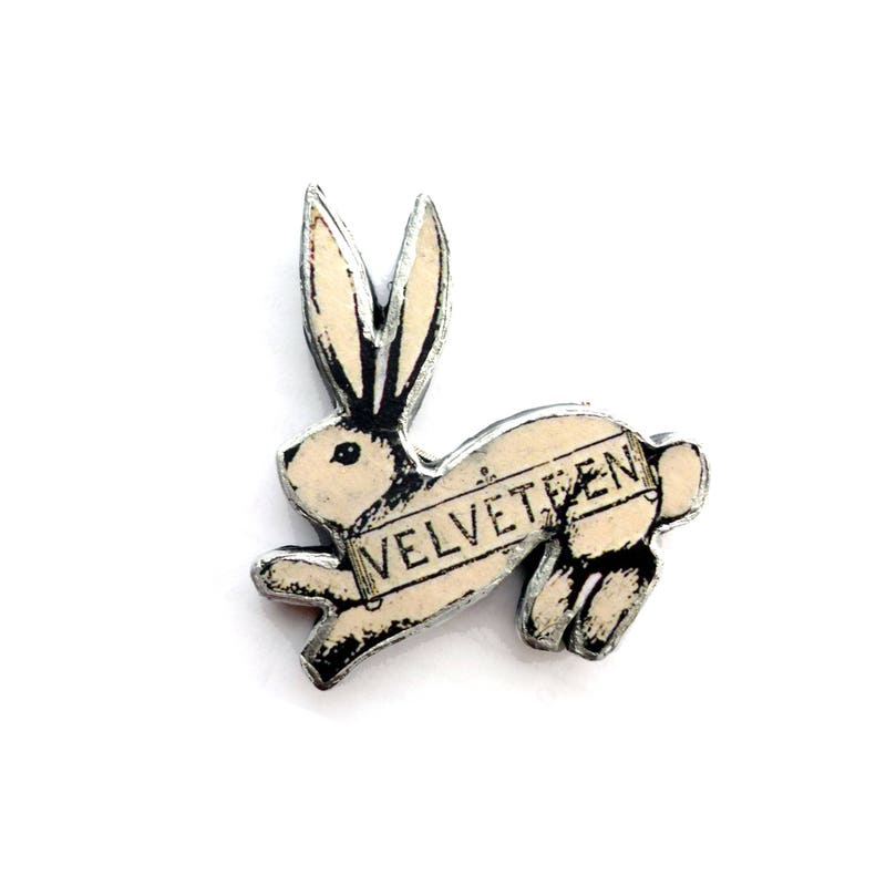 White Rabbit Brooch - Etsy