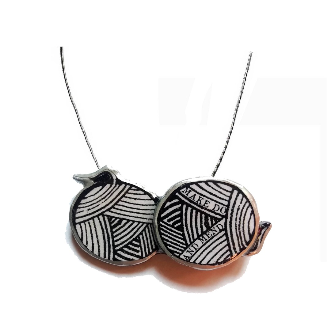 Whimsical 'make Do and Mend' Wool Ball Statement Necklace - Etsy