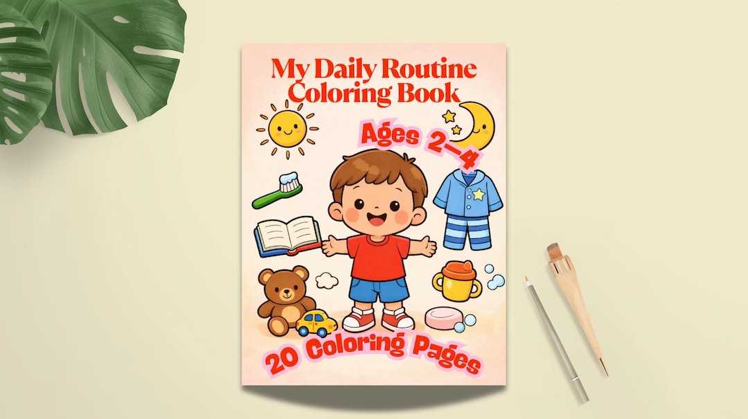 My Daily Routine Coloring Book for Toddlers Ages 2–4 | Simple Everyday ...
