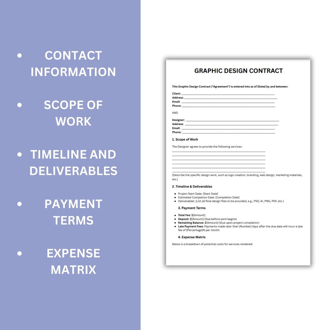 Graphic Design Contract, Design Services Forms, Contract for Graphic ...