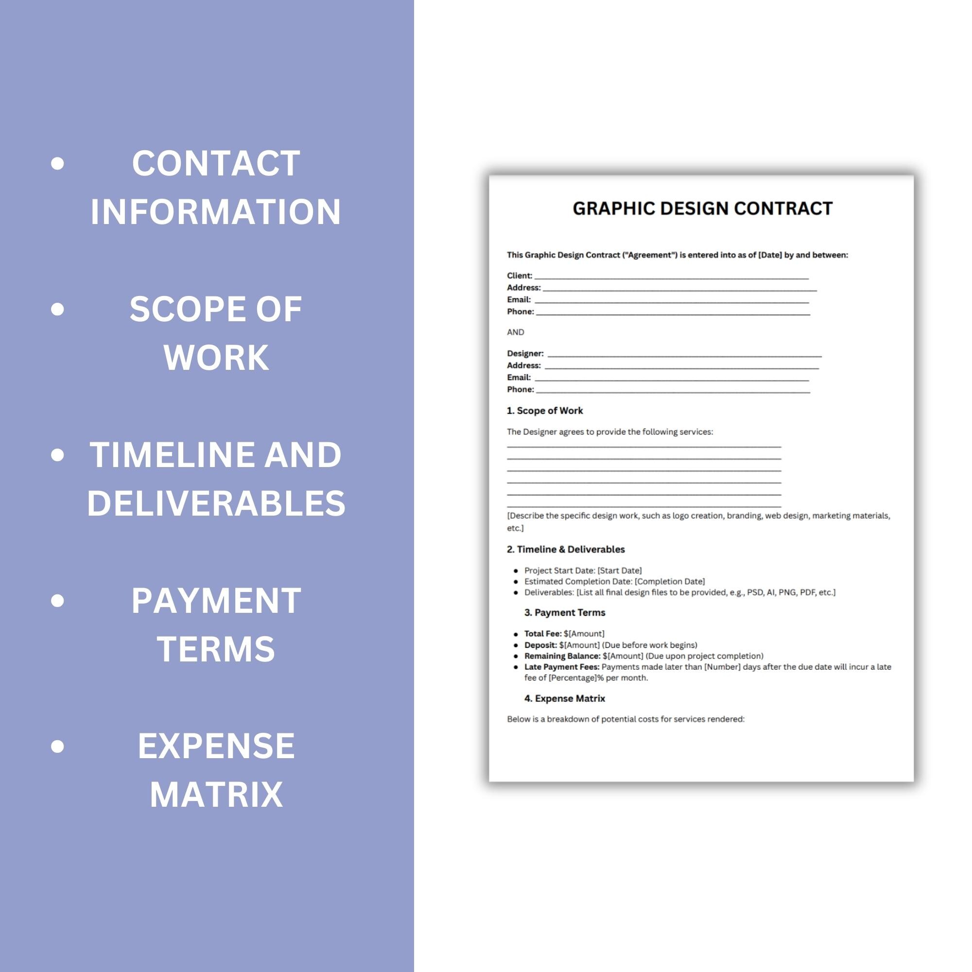 Graphic Design Contract, Design Services Forms, Contract for Graphic ...