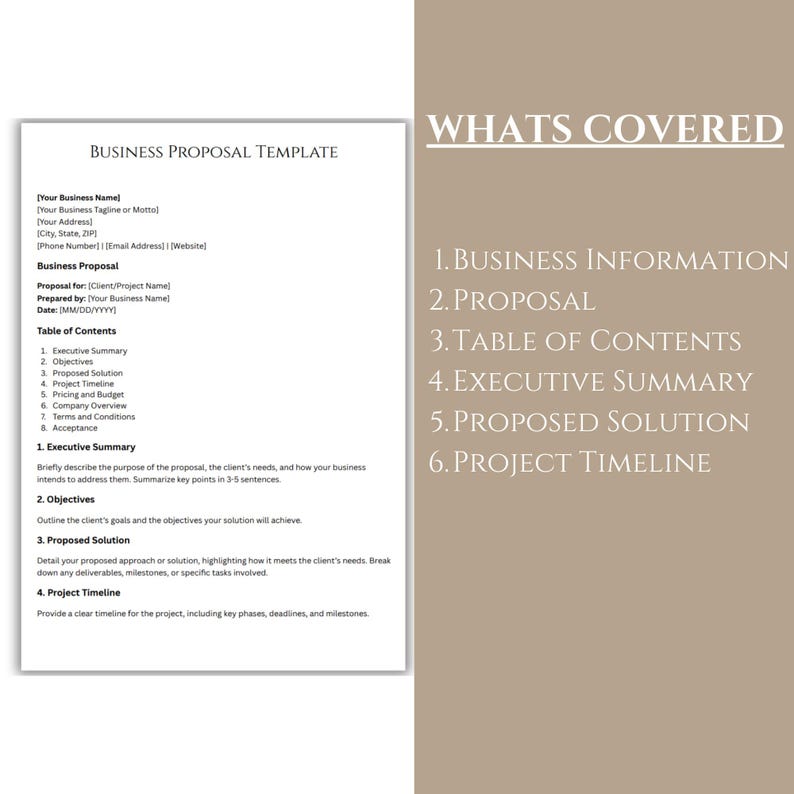 Business Proposal Template, Professional Proposal Template, Easy-to-use ...