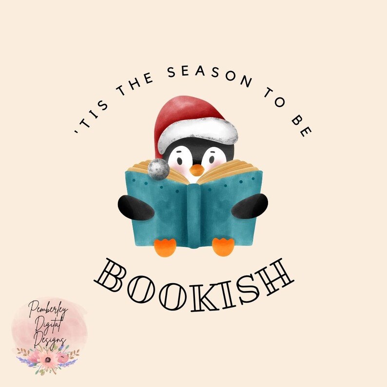 Tis the Season to Be Bookish PNG, Book Lover Holiday Clipart, Christmas ...