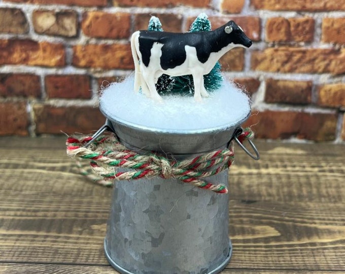 Farmhouse Christmas Decoration, Cow Christmas Decoration, Christmas ...
