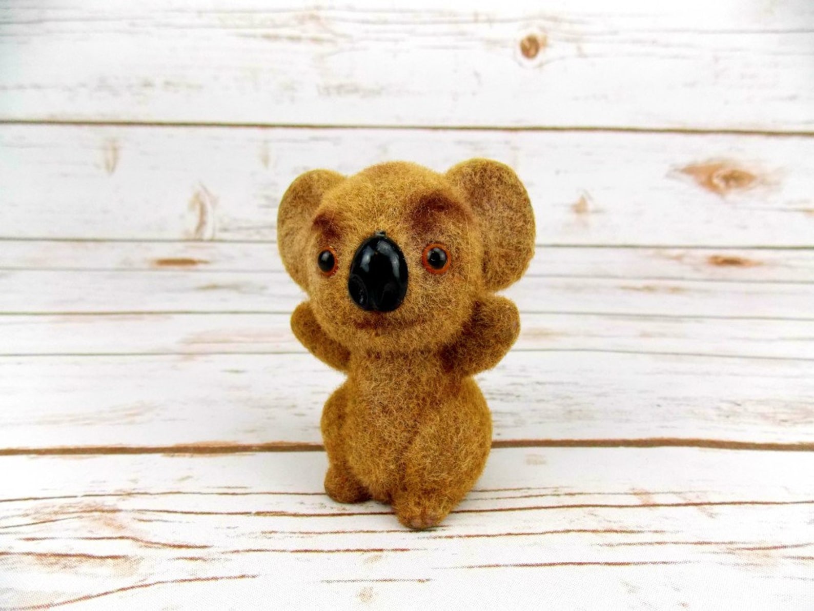 Koala Bear Fuzzy Koala Bear Koala Bear Figurine Flocked - Etsy