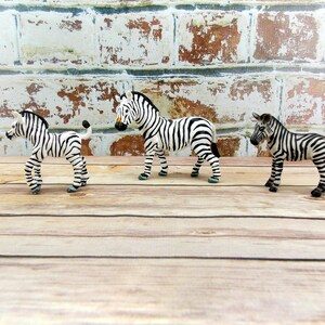 Vintage Plastic Zebras, 1996 Safari Ltd Zebras, Toy Zebras, Zebra Herd ...