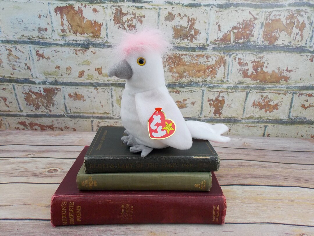 1997 Kuku Beanie Baby Bird, Cockatoo, Plush Cockatoo, Stuffed Animal ...