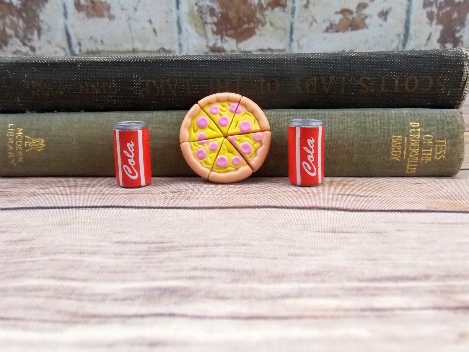 Barbie Doll Miniature Pizza and Cola Set Miniature Fashion | Etsy