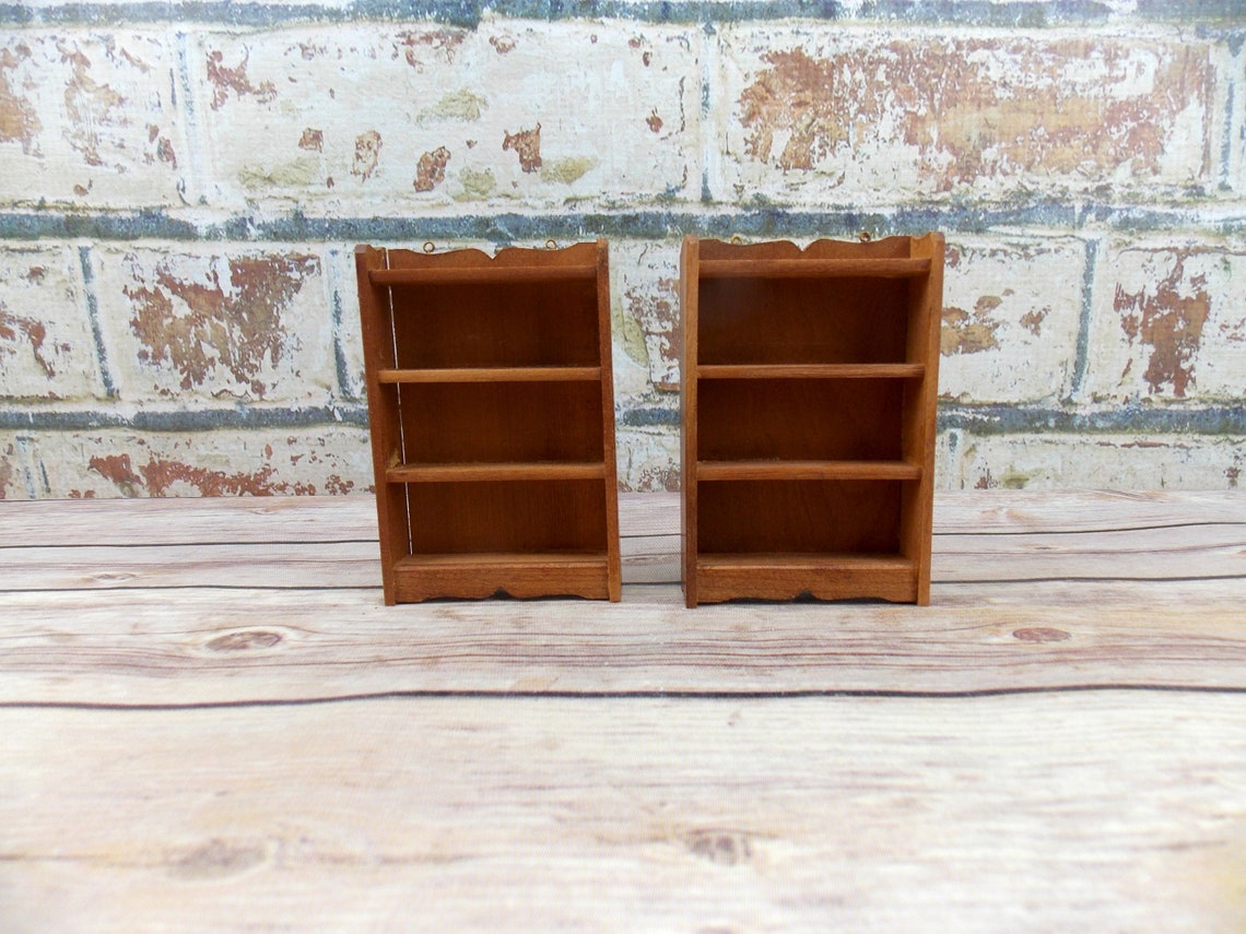 Shackman Miniature Wood Dollhouse Furniture Shelves - Etsy