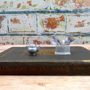 Barbie Doll Kitchen Accessories, Silverware, Tea Pot, Miniature ...