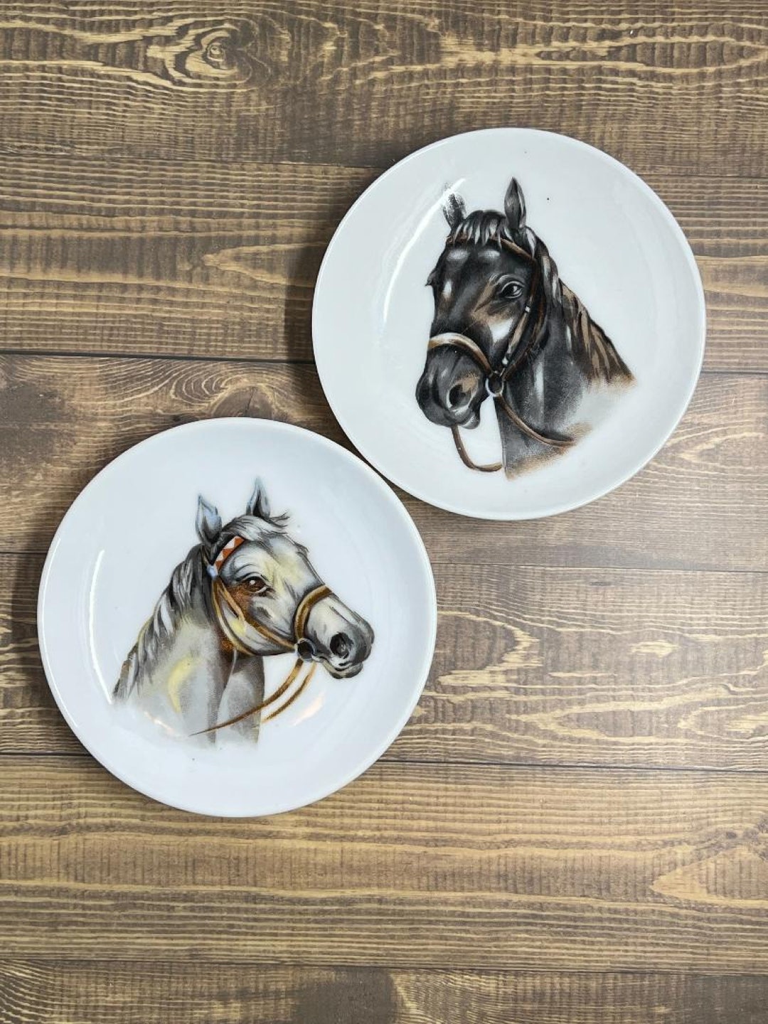 Vintage Mid Century Horse Plates, Vintage Horse Coasters, Mid-century ...
