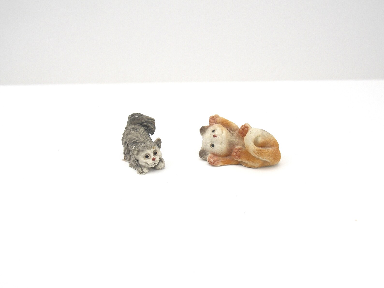 Vintage Miniature Resin Cat Figurines - Etsy