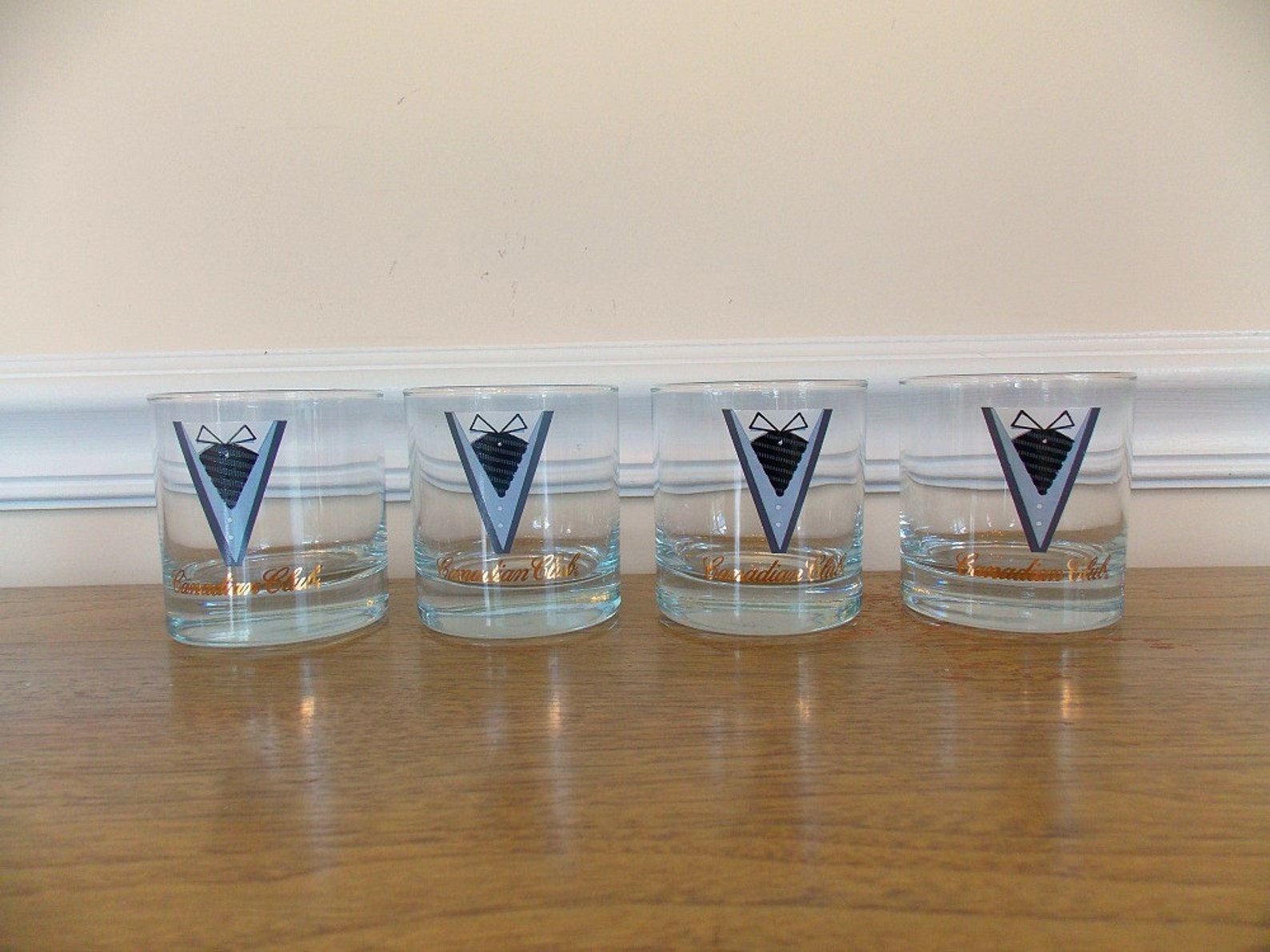 Barware Glasses Whisky Glasses Canadian Club Mid Century - Etsy