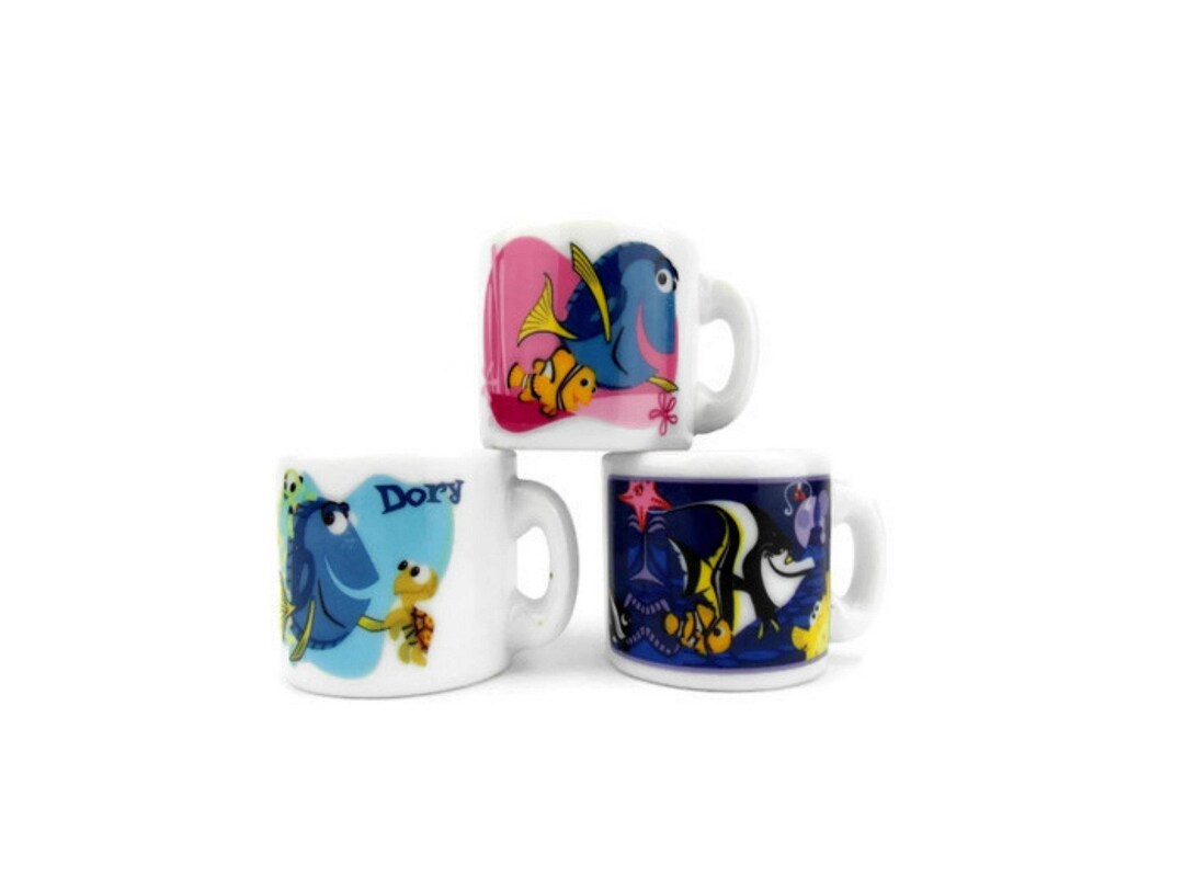 Ceramic Cups for Doll, Dory, Finding Nemo, Ceramic Fish Mugs, Miniature ...