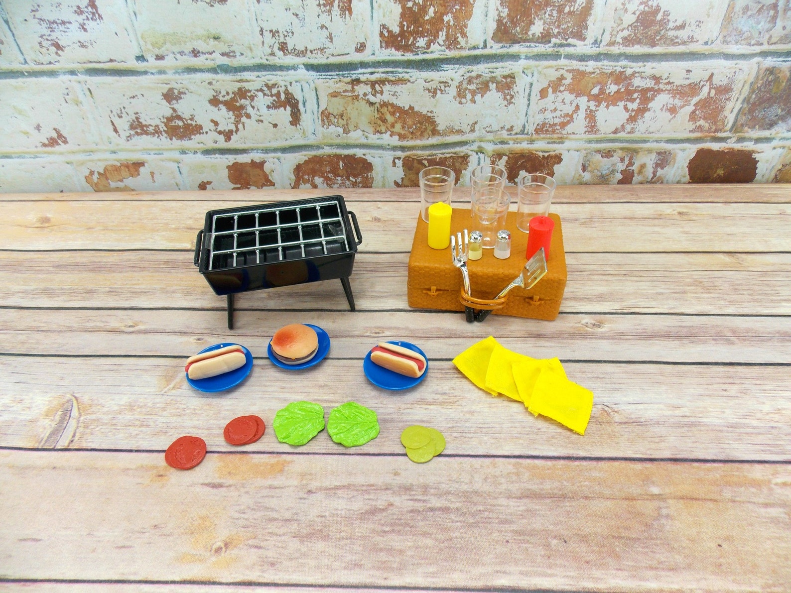 18 Inch Doll Picnic Cookout Set Hot Dogs Grill Picnic - Etsy