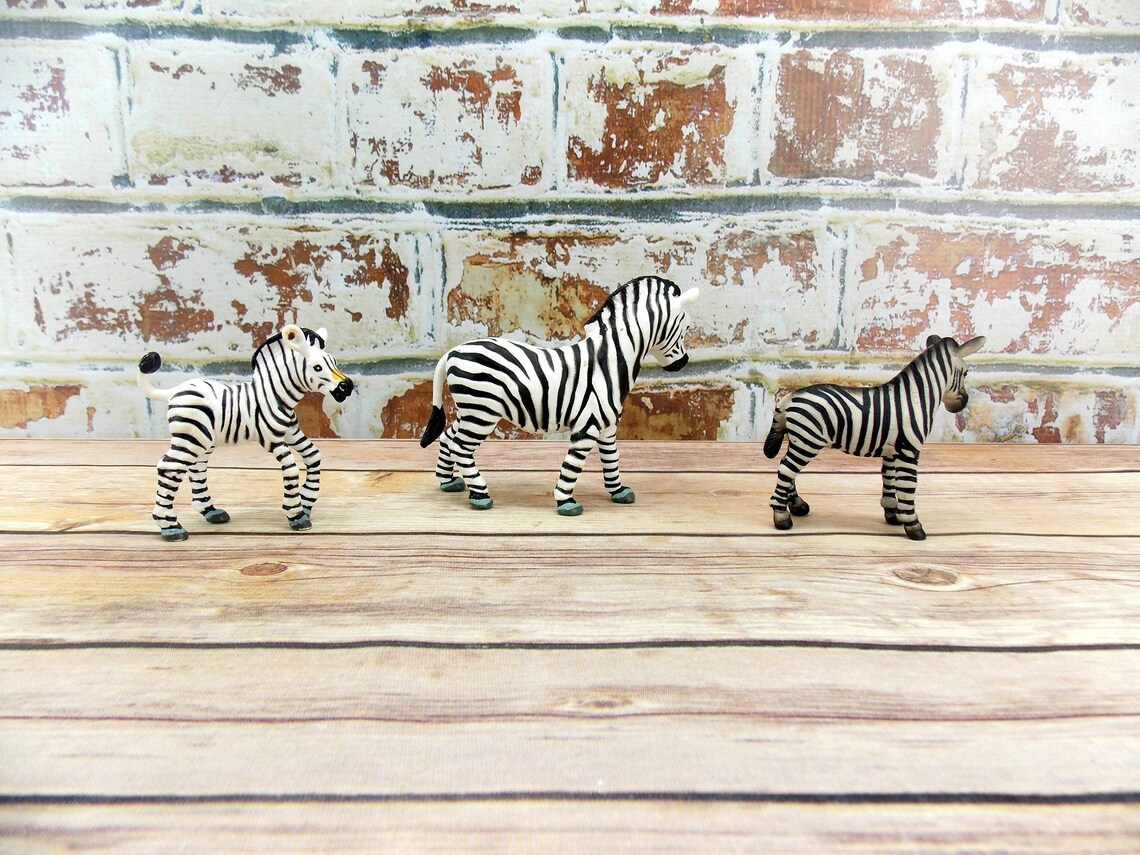 Vintage Plastic Zebras 1996 Safari Ltd Zebras Toy Zebras | Etsy