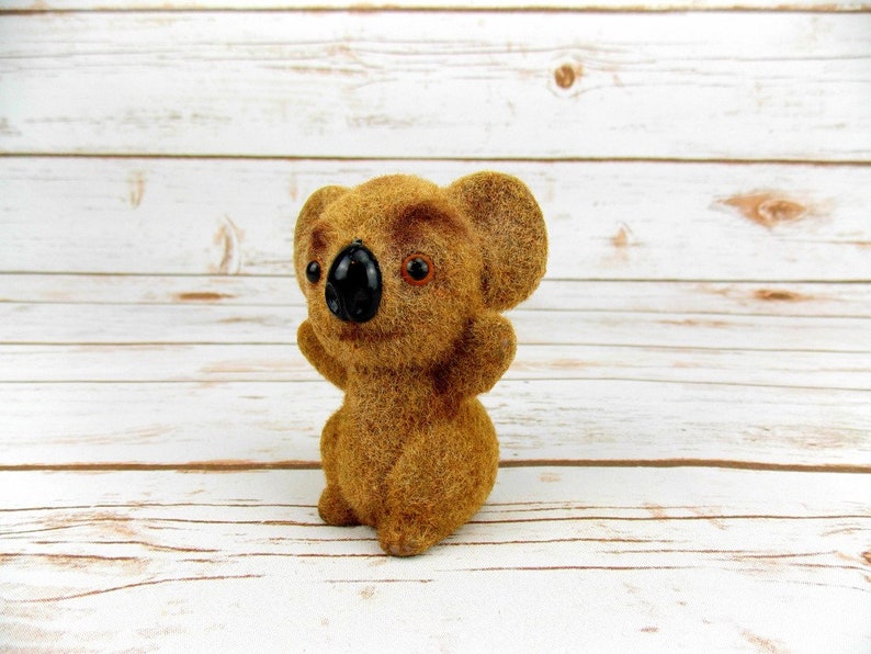 Koala Bear Fuzzy Koala Bear Koala Bear Figurine Flocked - Etsy