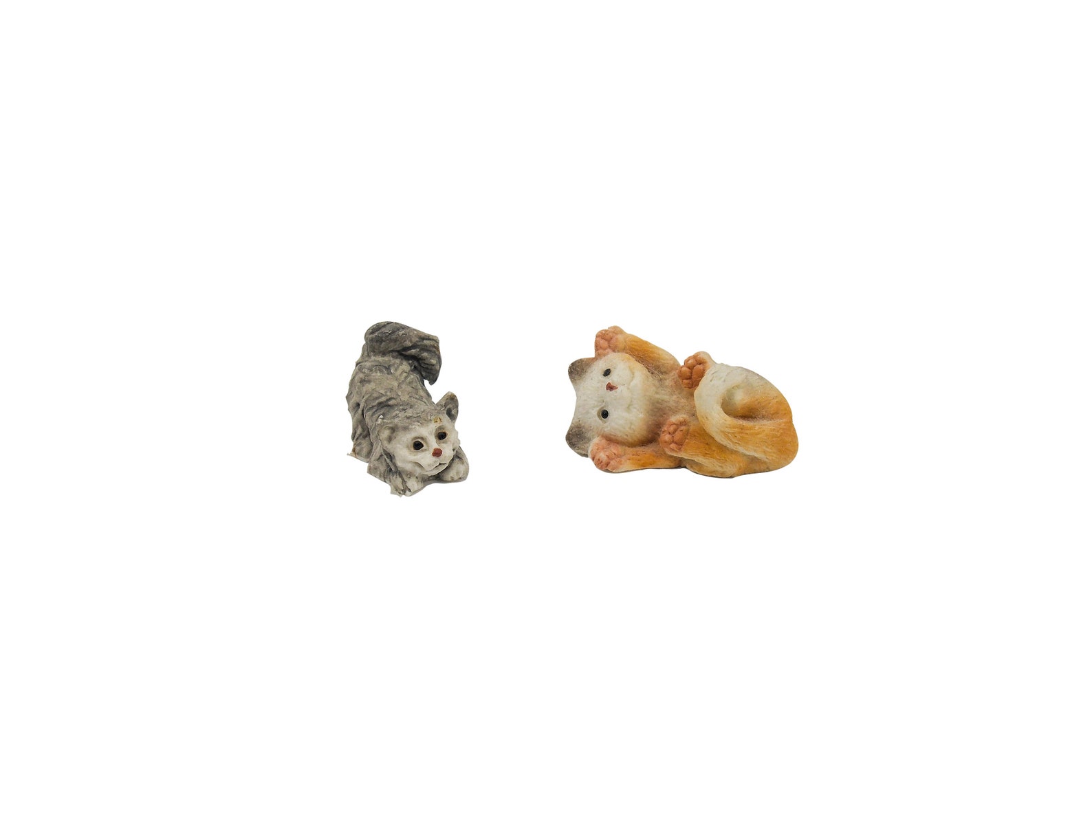 Vintage Miniature Resin Cat Figurines - Etsy