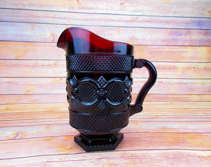 Avon Pitcher, Red Ruby Avon Pitcher, Vintage Avon, Pitcher, 1876 Avon ...